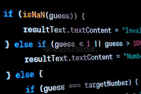 Java script source code stock photo. Image of closeup - 280704928