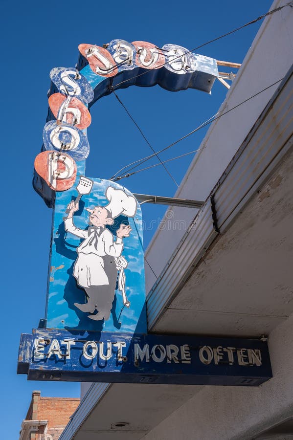 Java Shop Sign in Fort MacLeod Alberta Editorial Photo - Image of ...