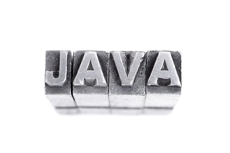 Java Sign, Antique Metal Letter Type Stock Photo - Image of print, sign ...