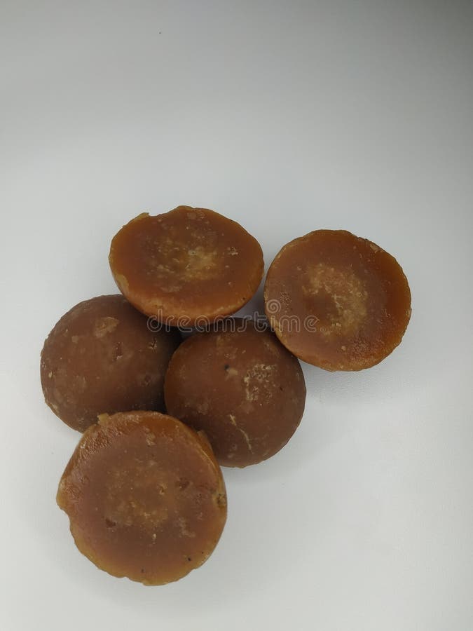 Java Sugar or Brown Sugar or Palm Sugar in Cube on White Background ...