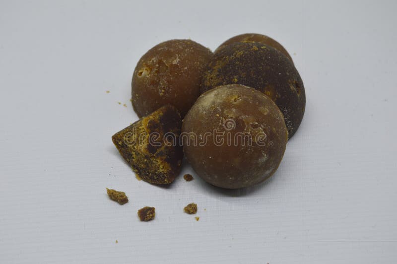 Java Sugar or Palm Sugar or Brown Sugar in Cube on White Background ...