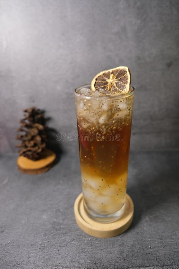 Java Tea with Coconut Jelly and Selasih Stock Image - Image of jelly ...