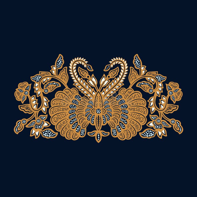 Javanese Batik Icon Seamless Pattern Stock Vector - Illustration of ...