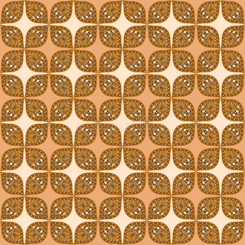 Javanese Batik Seamless Texture with Elegant Brown Color Stock ...