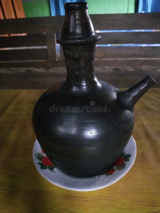 Javanese Drinking Water Jug Pottery Stock Photo - Image of house, drink ...