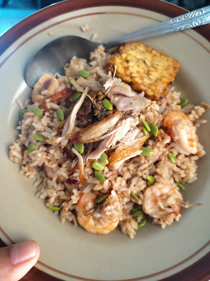 Javanese Fried Rice with Lamtoro Stock Photo - Image of dish, javanese ...