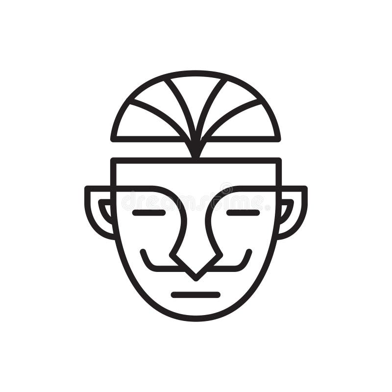 Javanese Man Head Culture Line Logo Design Vector Stock Vector ...