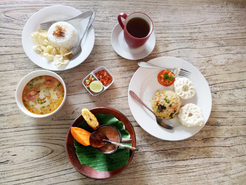 Javanese Meal for Lunch and Dinner Include Beef Soto, Fried Rice and ...