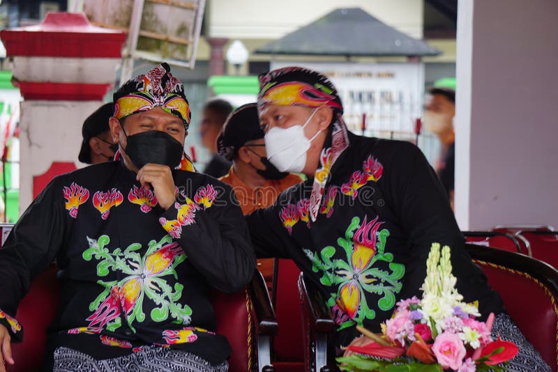 Javanese with Traditional Cloth on Celebration Grebeg Pancasila ...