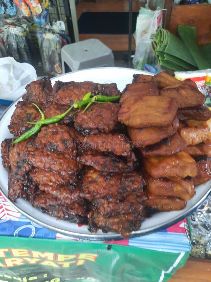 Javanese Traditional Food Commonly Called "jadah Tempe" Stock Photo ...