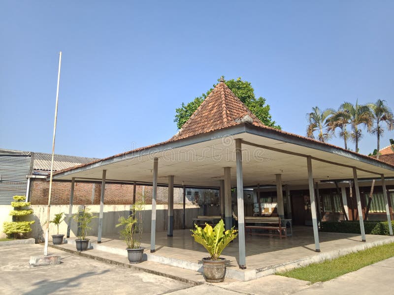 Javanese Traditional Joglo House Pavilion Stock Image - Image of joglo ...