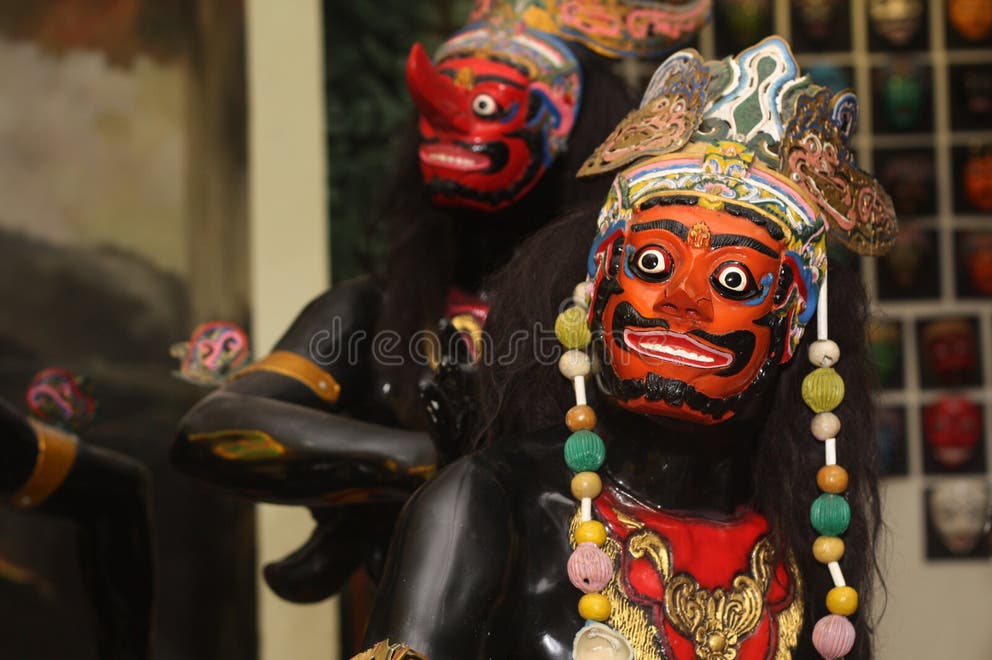 Javanese Traditional Puppet Mask. Stock Image - Image of ramayana ...