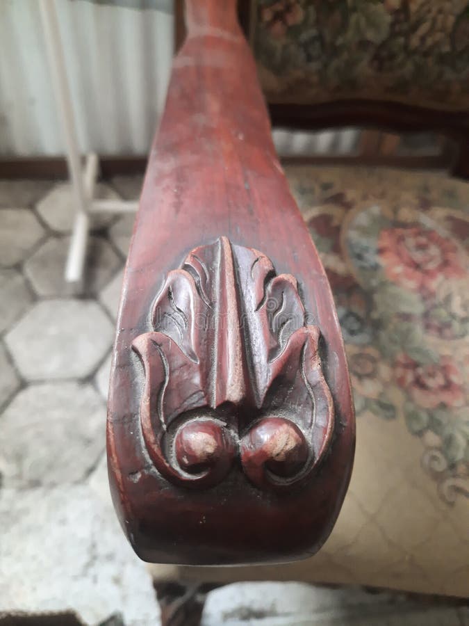 A Javanese Wooden Carving on the Chair Stock Photo - Image of java ...