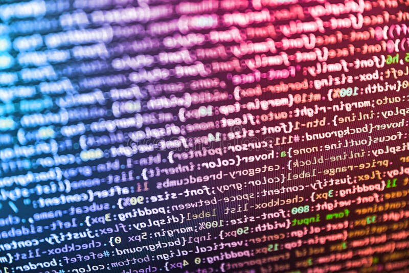 Javascript Code In Bracket Software Modern Tech Programming Source Code Abstract Screen Of