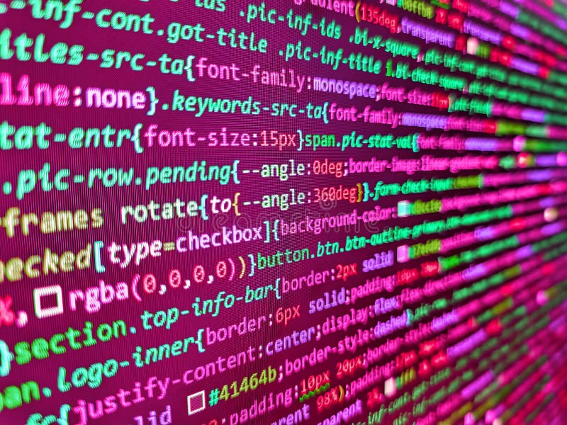 Javascript Code In Bracket Software Programming Code On Computer Monitor Program Development