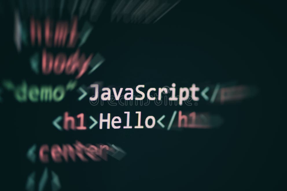 Javascript Code Computer Language Programming Internet Text Editor ...