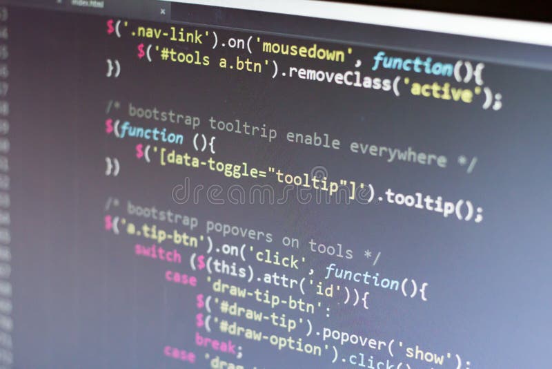 Javascript Code Computer Programming Source Code Abstract Screen Of Web Developer Digital