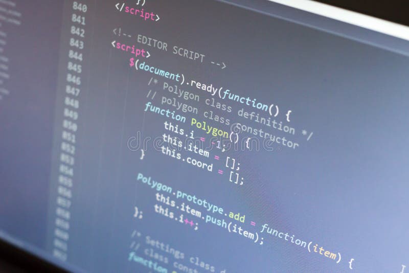 Javascript Code Computer Programming Source Code Abstract Screen Of Web Developer Digital
