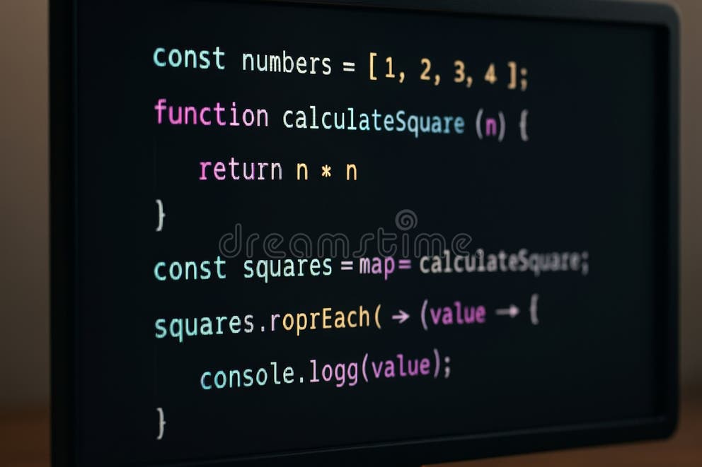 JavaScript Code Displaying Array Manipulation and Square Calculation ... JavaScript Code Displaying Array Manipulation and Square Calculation ...