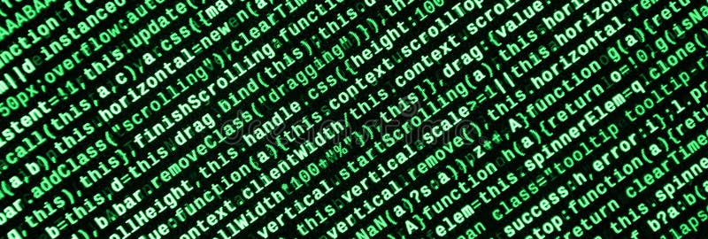 Javascript Code In Text Editor Coding Cyberspace Concept Screen Of Web Developing Code Stock