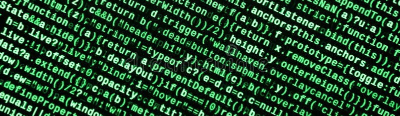 JavaScript Code in Text Editor. Coding Cyberspace Concept. Screen of ...
