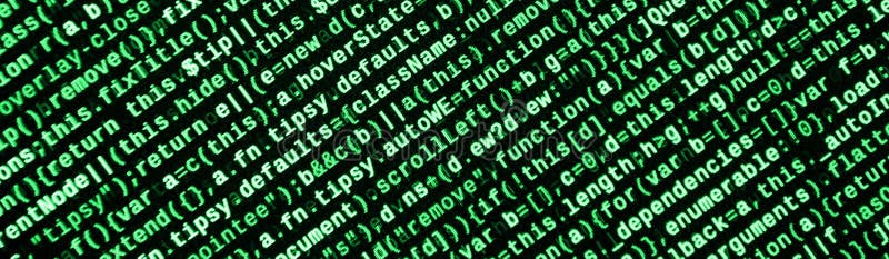 JavaScript Code in Text Editor. Coding Cyberspace Concept. Screen of ...