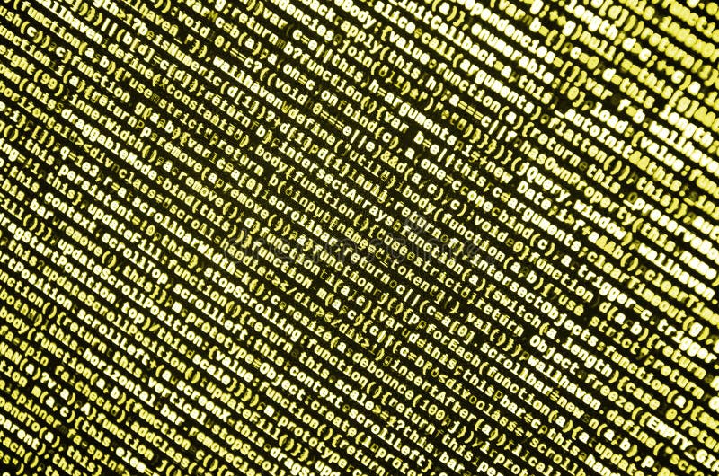 Javascript Code In Text Editor Coding Cyberspace Concept Screen Of Web Developing Code Stock