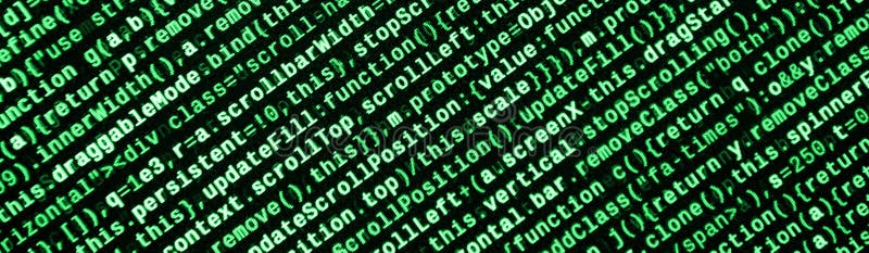 Javascript Code In Text Editor Coding Cyberspace Concept Screen Of Web Developing Code Stock