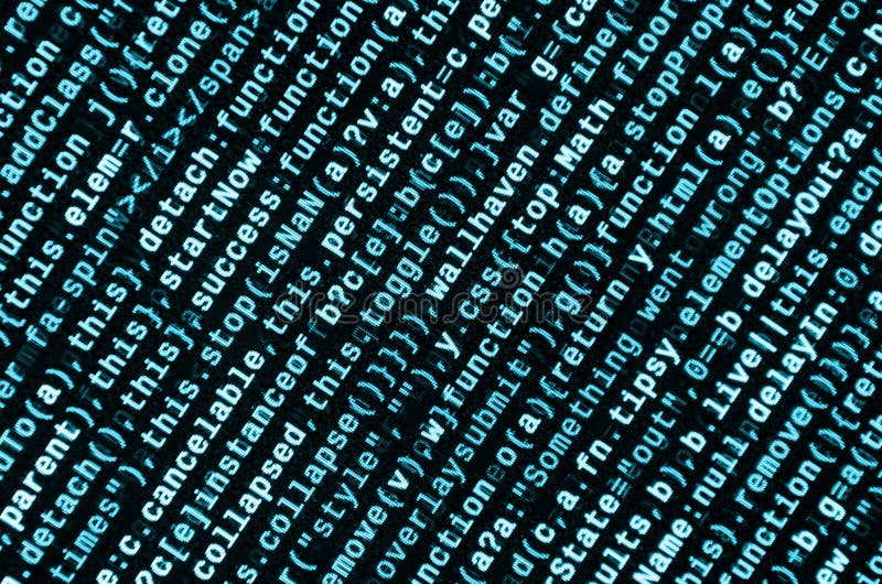 Javascript Code In Text Editor Coding Cyberspace Concept Screen Of Web Developing Code Stock