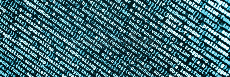 Javascript Code In Text Editor Coding Cyberspace Concept Screen Of Web Developing Code Stock