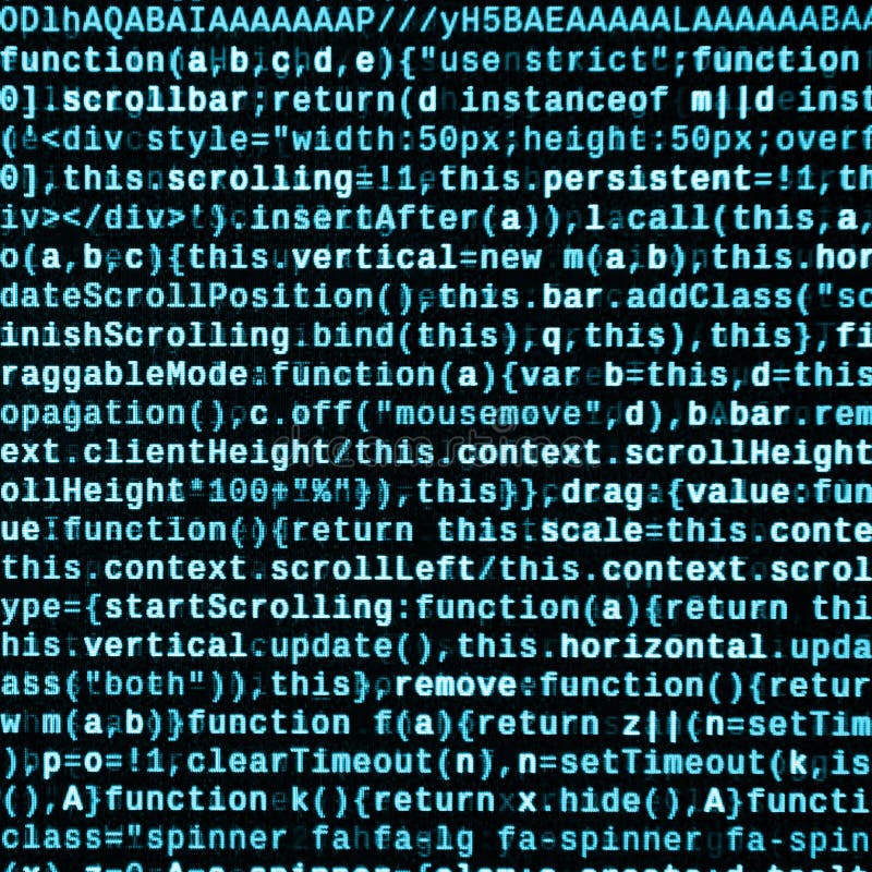 Javascript Code In Text Editor Coding Cyberspace Concept Screen Of Web Developing Code Stock