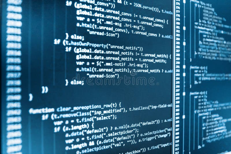 Javascript Code In Text Editor Stock Image Image Of Data Linux