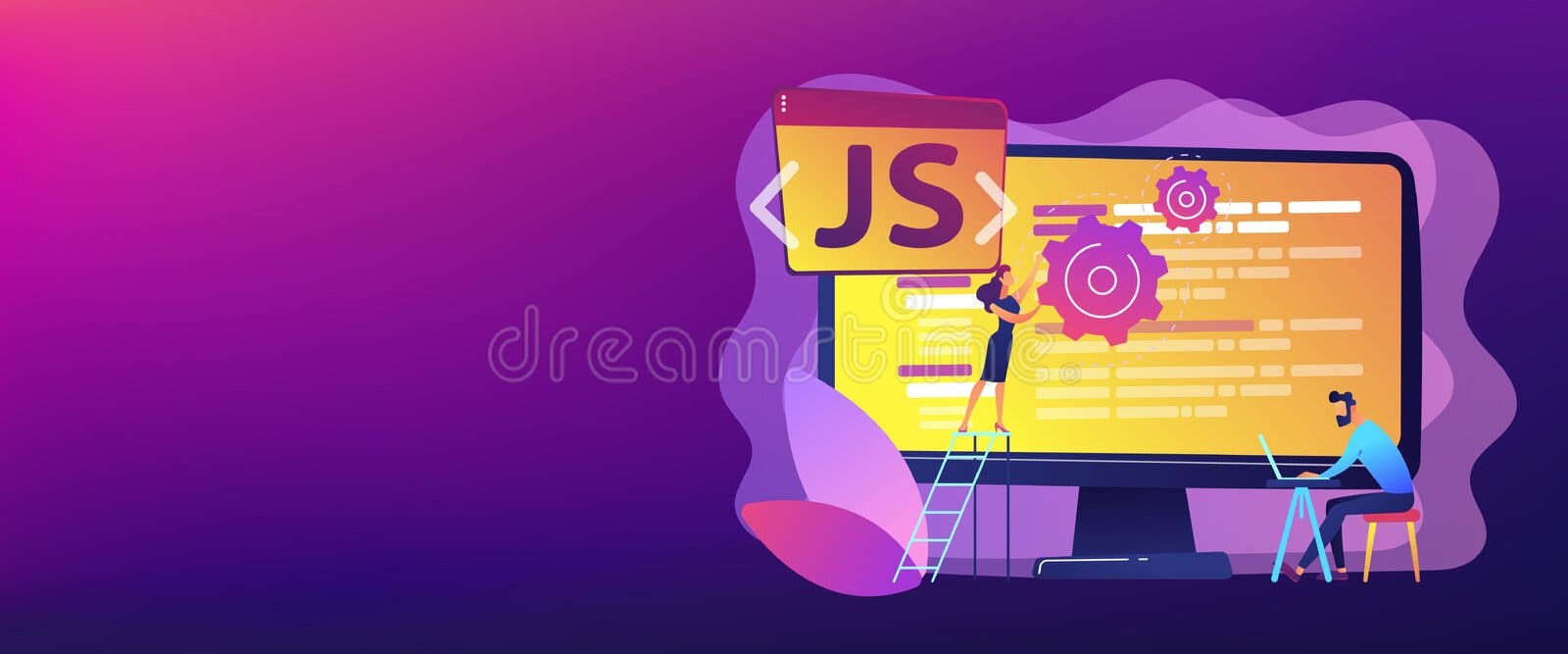 JavaScript Concept Vector Illustration. Stock Vector - Illustration of ...