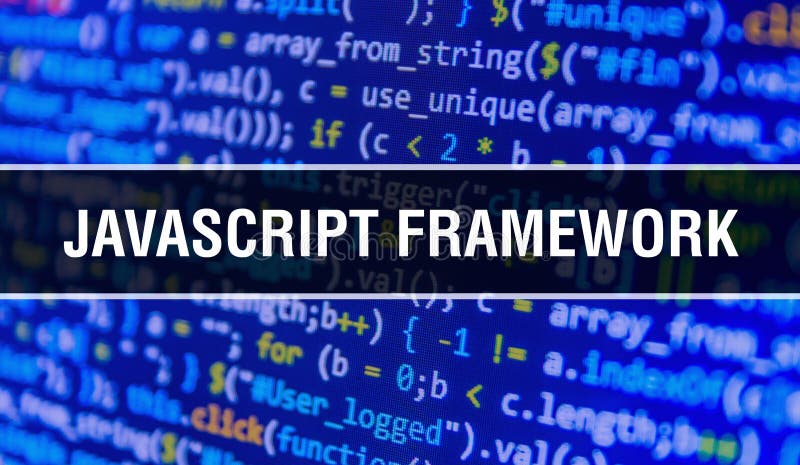 Javascript Framework Concept Illustration Using Code For Developing Programs And App Javascript