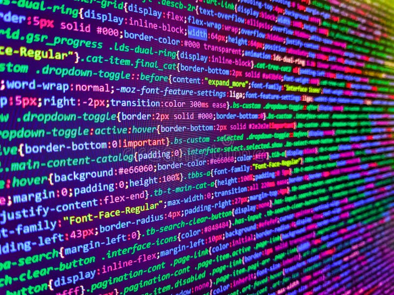 Javascript Functions Variables Objects Lots Of Digits On The Computer Screen Website