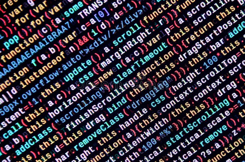 Javascript Functions, Variables, Objects. Monitor Closeup of Function ...