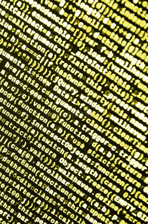 Javascript Functions Variables Objects Monitor Closeup Of Function Source Code Stock