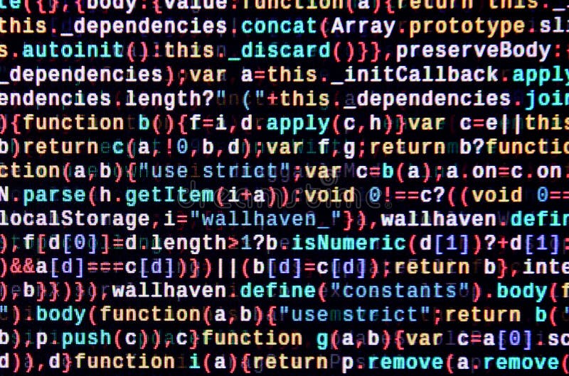 Javascript Functions, Variables, Objects. Monitor Closeup Of Function ...