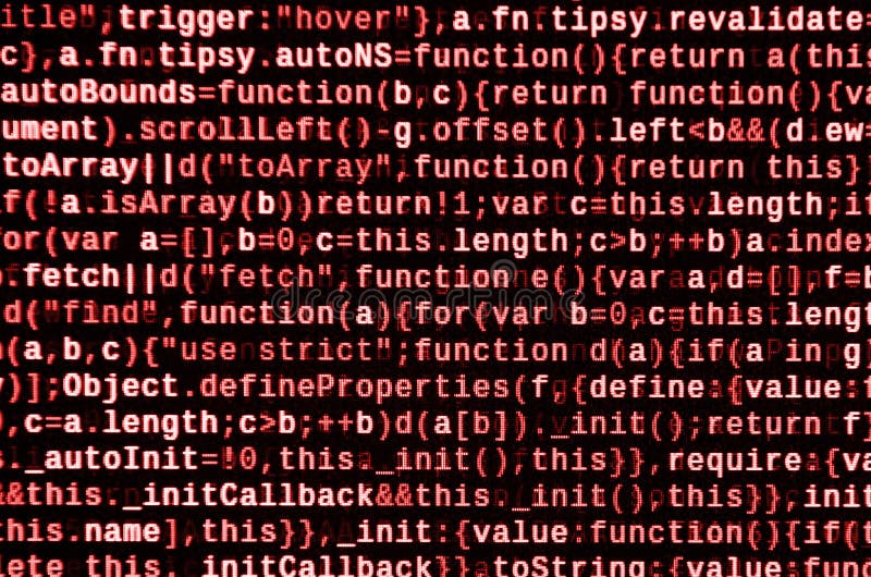 Javascript Functions, Variables, Objects. Monitor Closeup Of Function ...