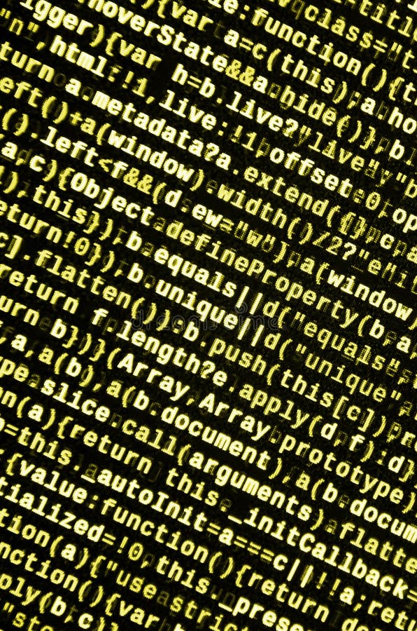 Javascript Functions Variables Objects Monitor Closeup Of Function Source Code Stock