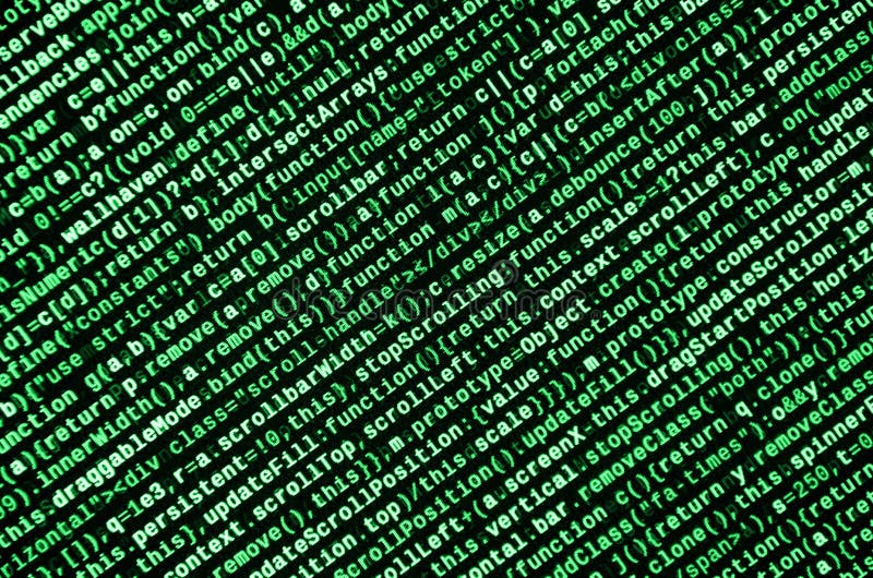 Javascript Functions Variables Objects Monitor Closeup Of Function Source Code Stock