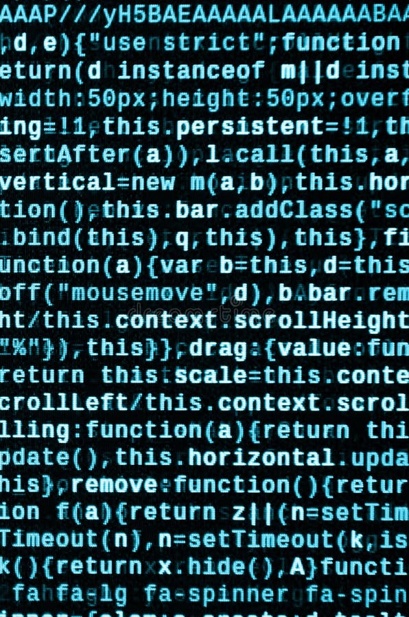 Javascript Functions Variables Objects Monitor Closeup Of Function Source Code Stock