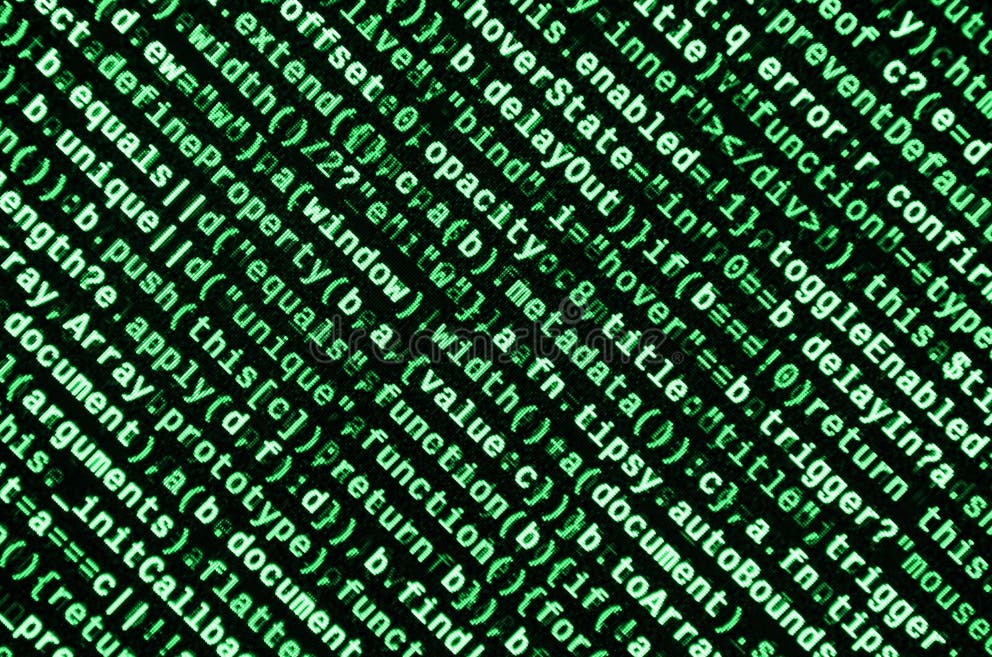 Javascript Functions, Variables, Objects. Monitor Closeup of Function ...