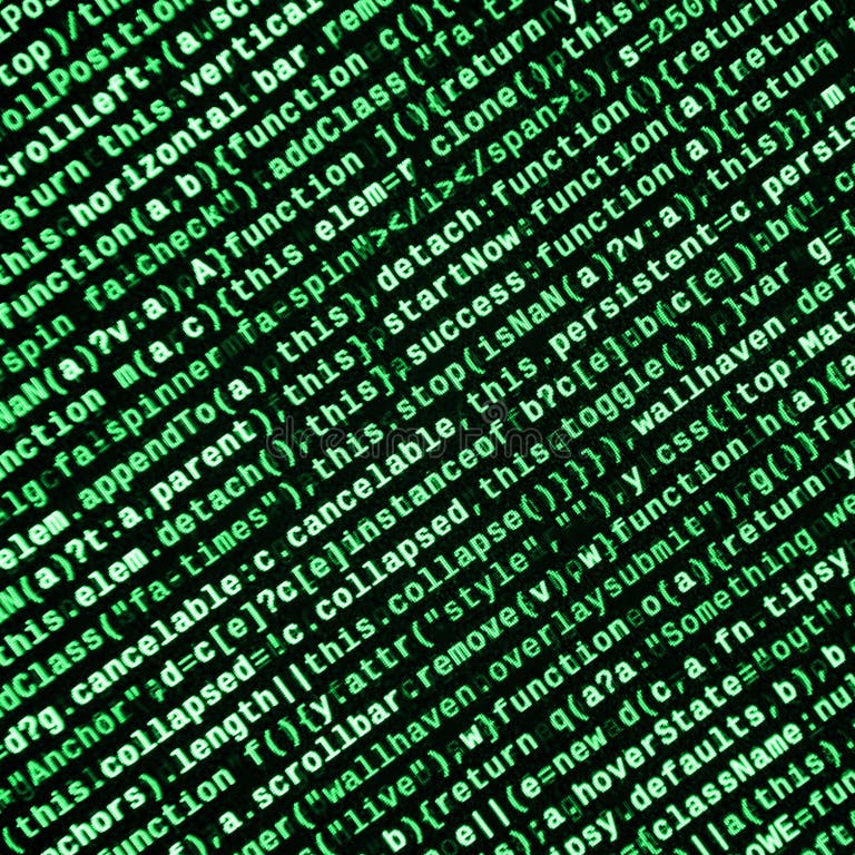 Javascript Functions, Variables, Objects. Monitor Closeup of Function Source Code Stock Photo ...