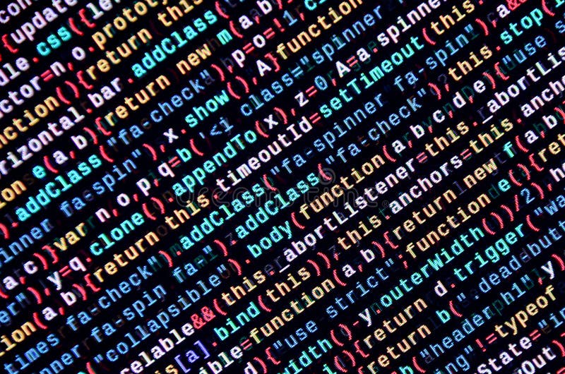 Javascript Functions, Variables, Objects. Monitor Closeup of Function ... Javascript Functions, Variables, Objects. Monitor Closeup of Function ...