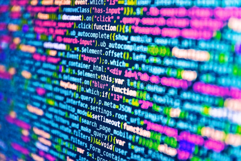 Javascript Functions Variables Objects Programming Code Abstract Technology Background Of