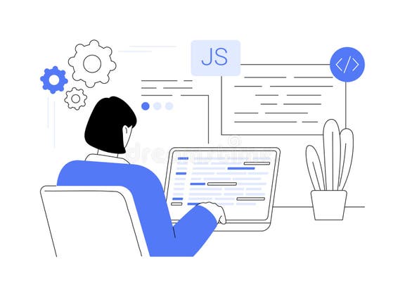 Javascript Isolated Cartoon Vector Illustrations. Stock Illustration - Illustration of concept ...