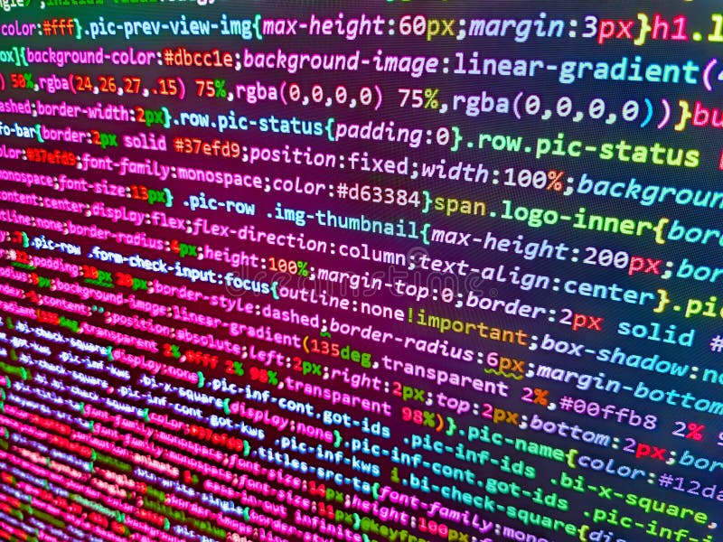 Javascript Lines of Code into a Library for Website Application. Stock ...