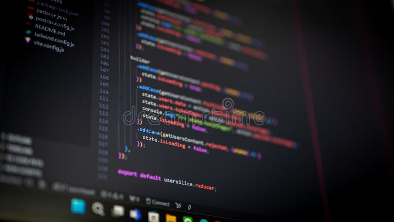 Javascript Programming Language Code In Text Editor Prevent Hacks In Internet Security Stock