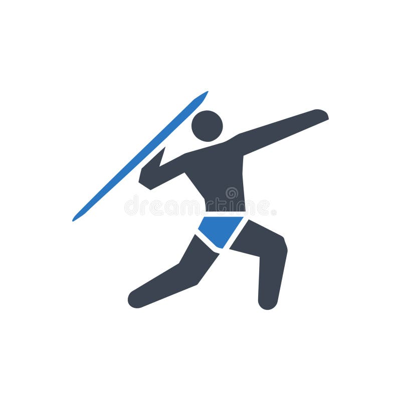 Javelin Throw Icon stock vector. Illustration of icon - 374474707